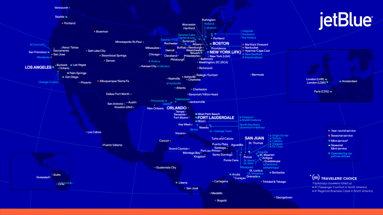 Route map – JetBlue Agent World