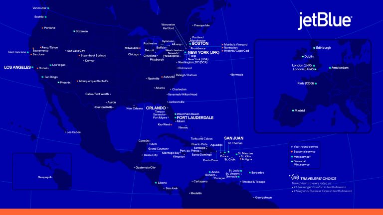 Route map – JetBlue Agent World